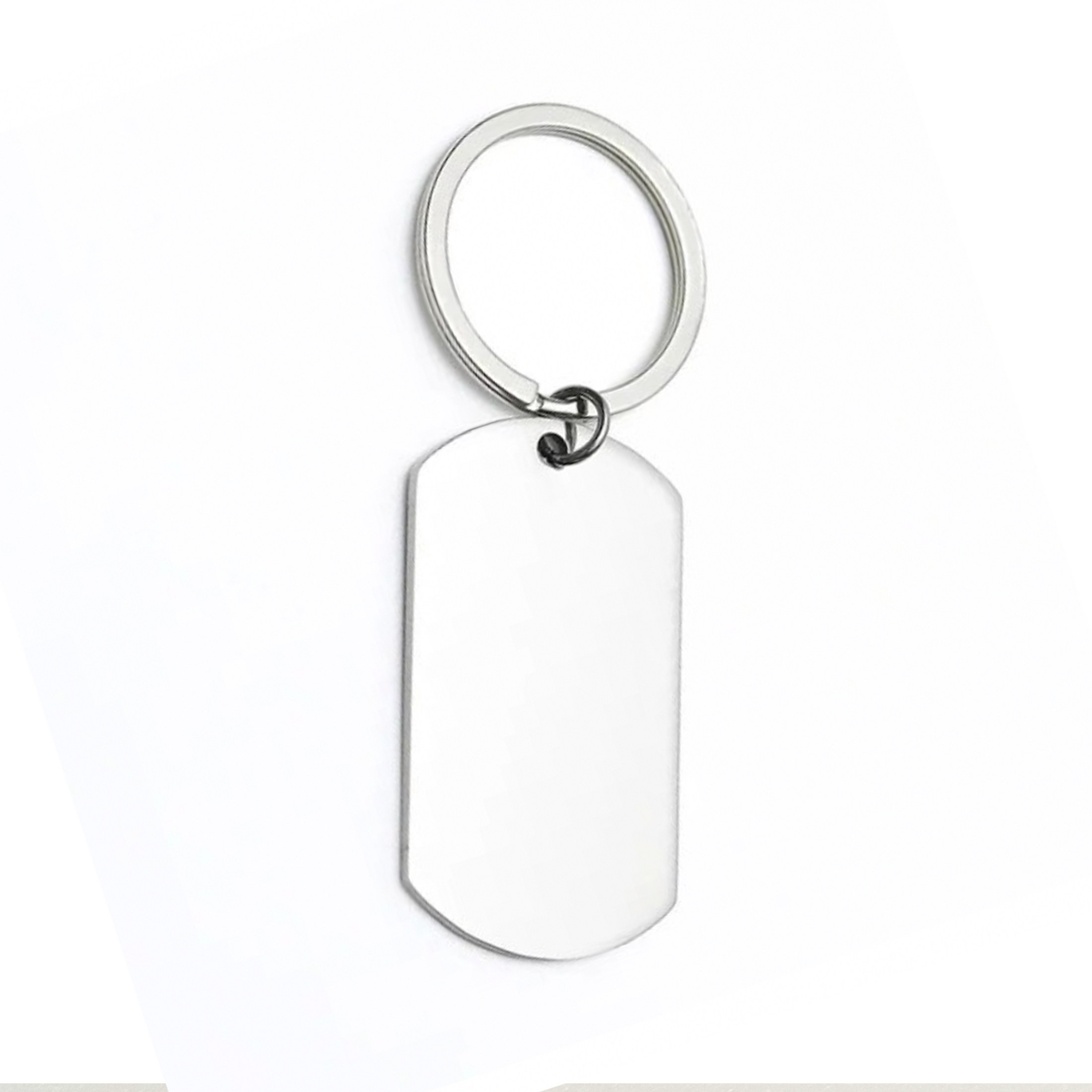 Larger size Stainless steel military dog tag keychain – The Laser Outpost