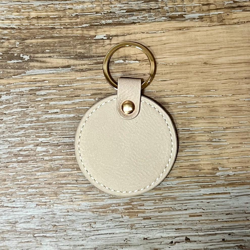 Round Leatherette Keychain/bag tag engraving blank – The Laser Outpost