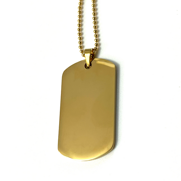 Medium size Dog tag necklace engraving blank – The Laser Outpost