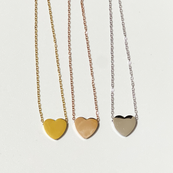 Stainless steel heart necklace engraving blank – The Laser Outpost