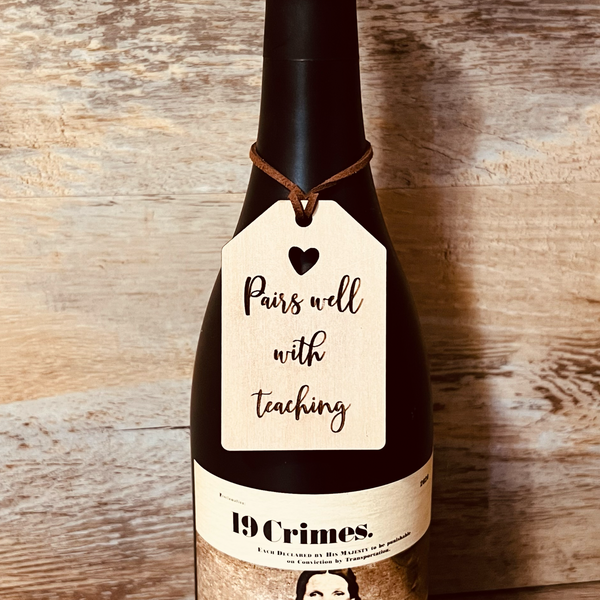 Teachers wine gift tag - file – The Laser Outpost