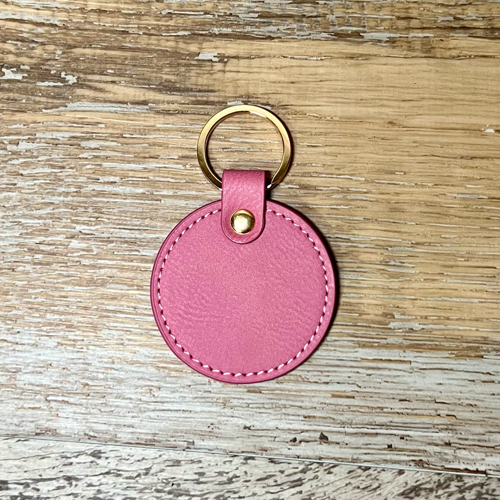 Round Leatherette Keychain/bag tag engraving blank – The Laser Outpost