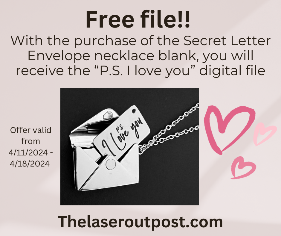 Secret letter envelope engraving blank – The Laser Outpost