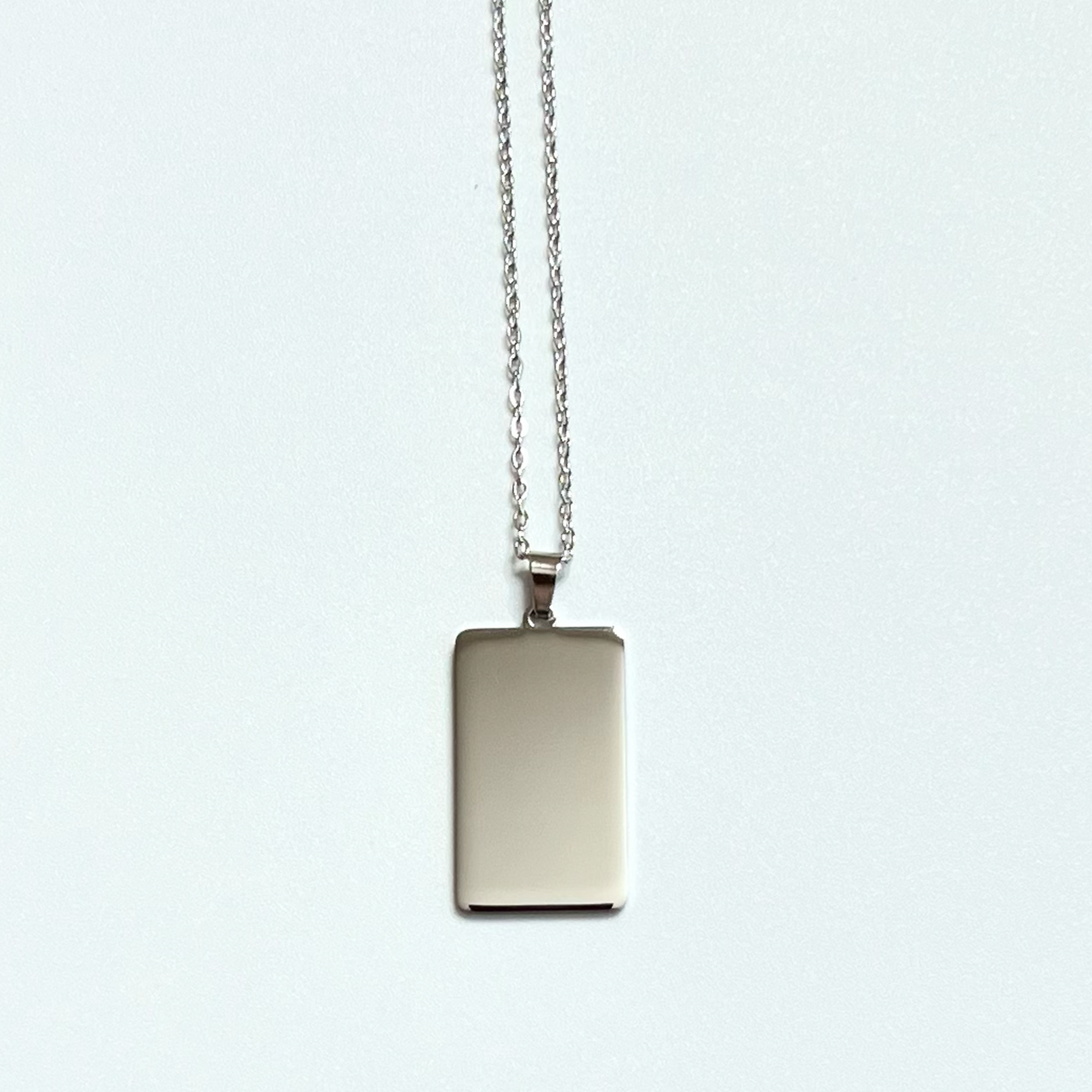 Stainless steel rectangle necklace engraving blank – The Laser Outpost