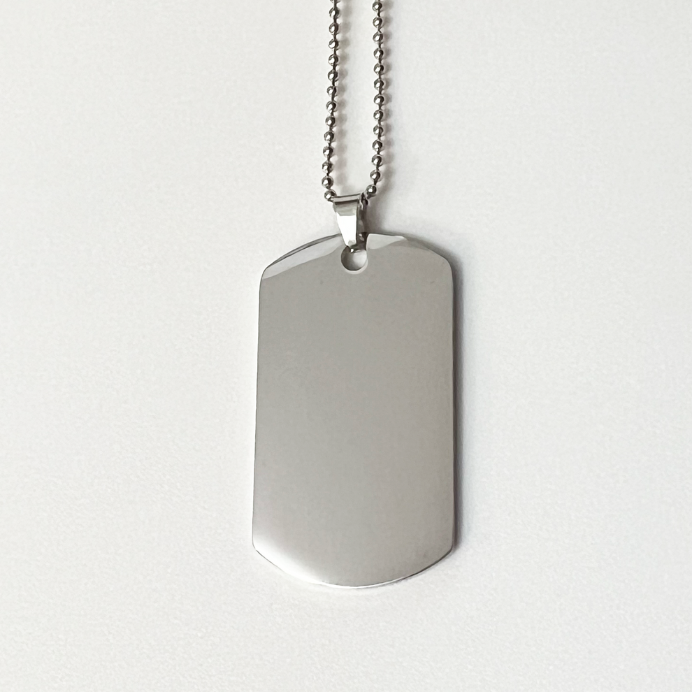 Medium size Dog tag necklace engraving blank – The Laser Outpost