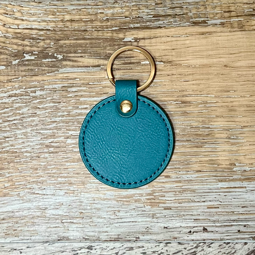 Round Leatherette Keychain/bag tag engraving blank – The Laser Outpost